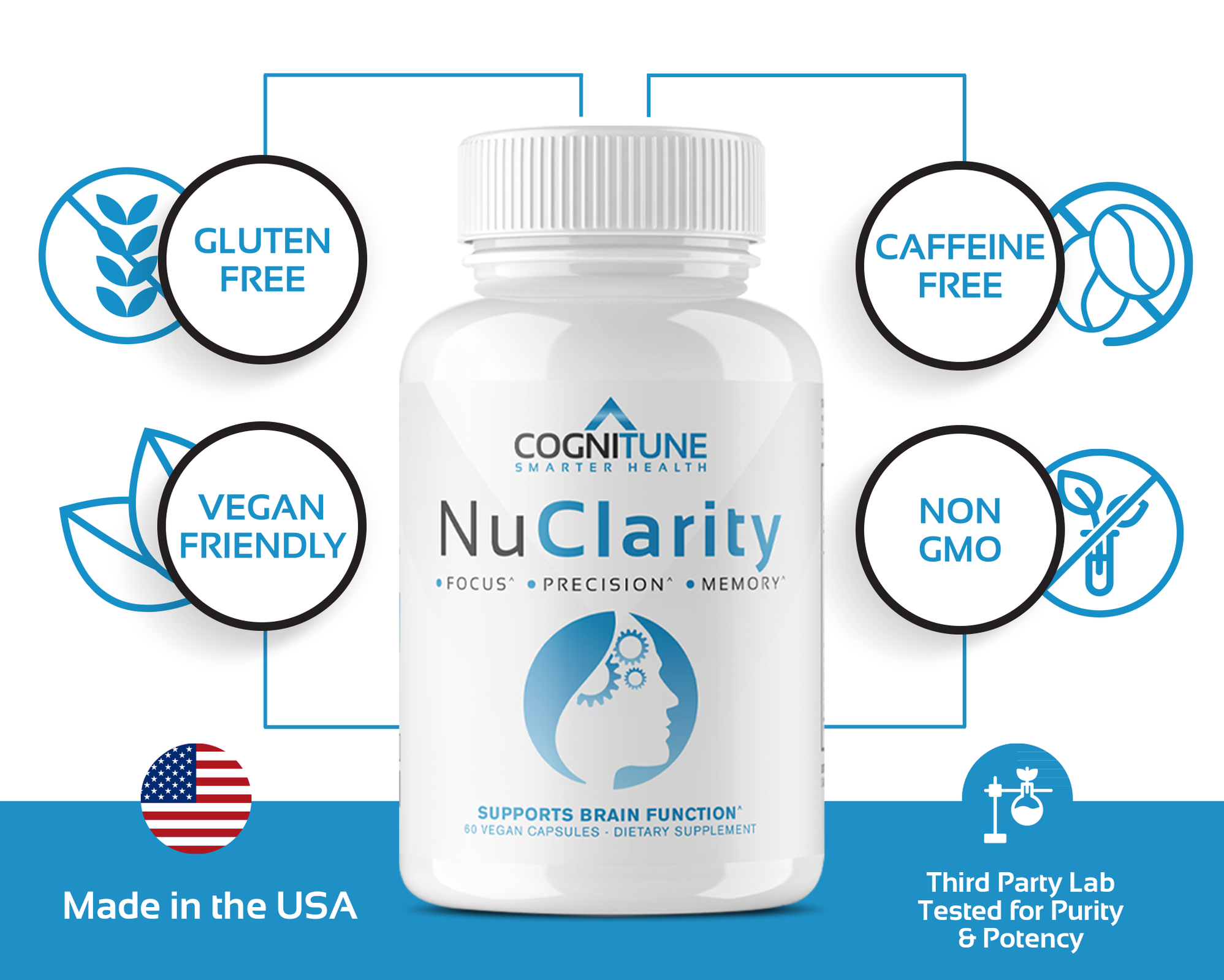 Buy Nootropic Supplement For Brain - 60 Capsules– CogniTune